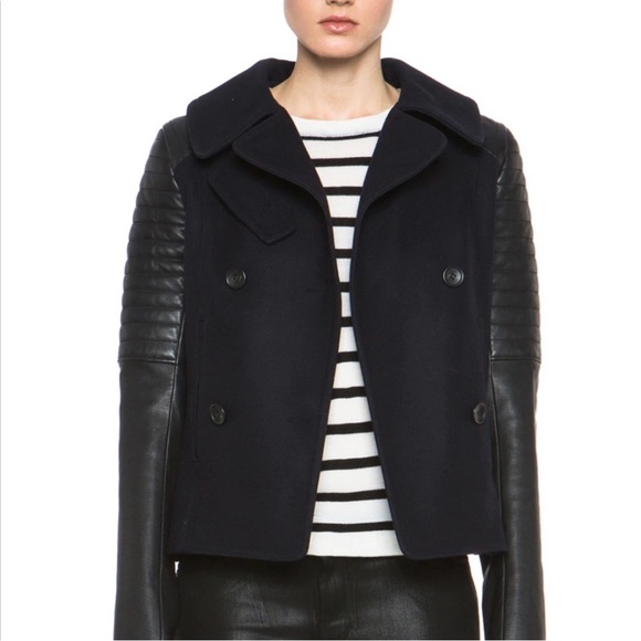 A.L.C. | Jackets & Coats | Alc Pescod Wool Leather Moto Jacket | Poshmark